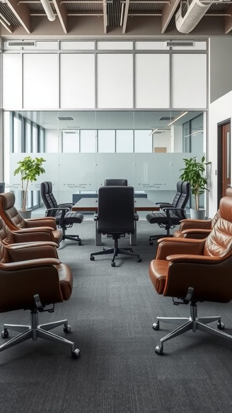 21 Stylish Ways to Decorate Your Office with Leather Chairs - Office ...