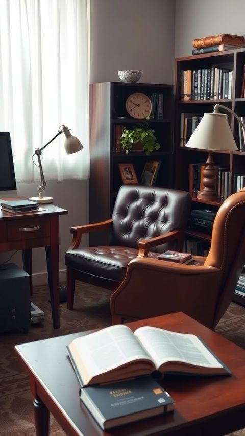 21 Stylish Ways to Decorate Your Office with Leather Chairs - Office ...