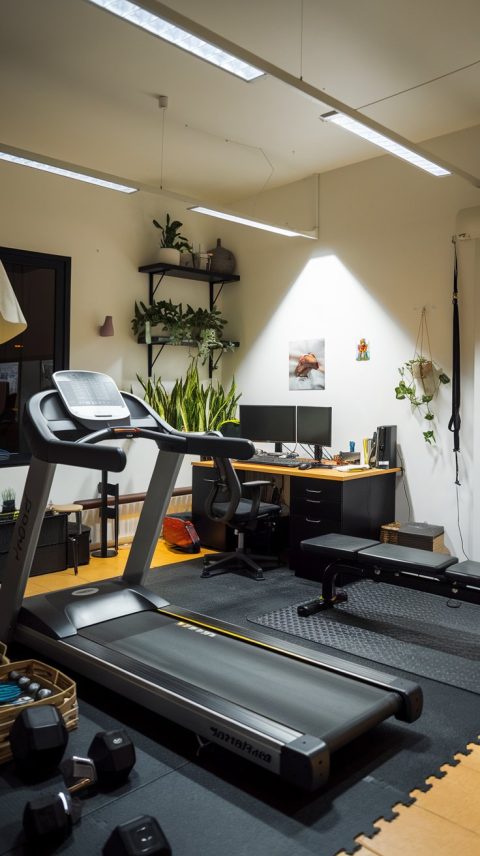 23 Home Office Gym Combo Layouts That'll Transform Your Space - Office ...