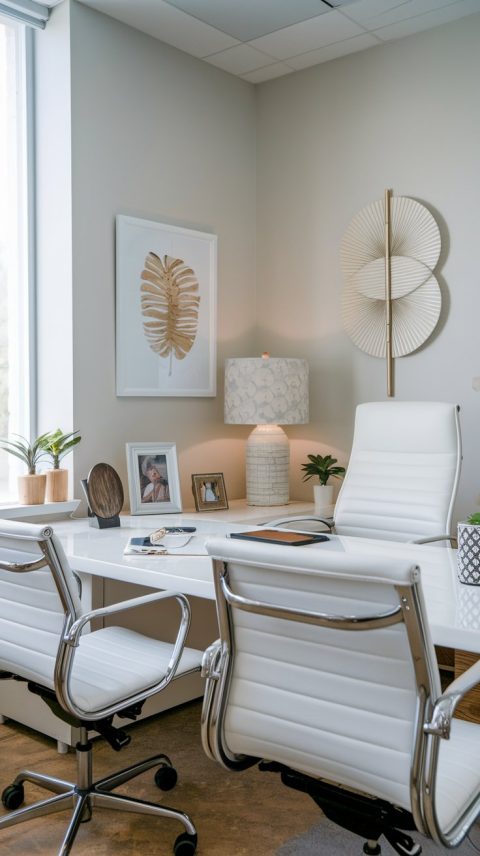 26 Stylish Decorating Ideas for Your Workspace with Modern White Office ...