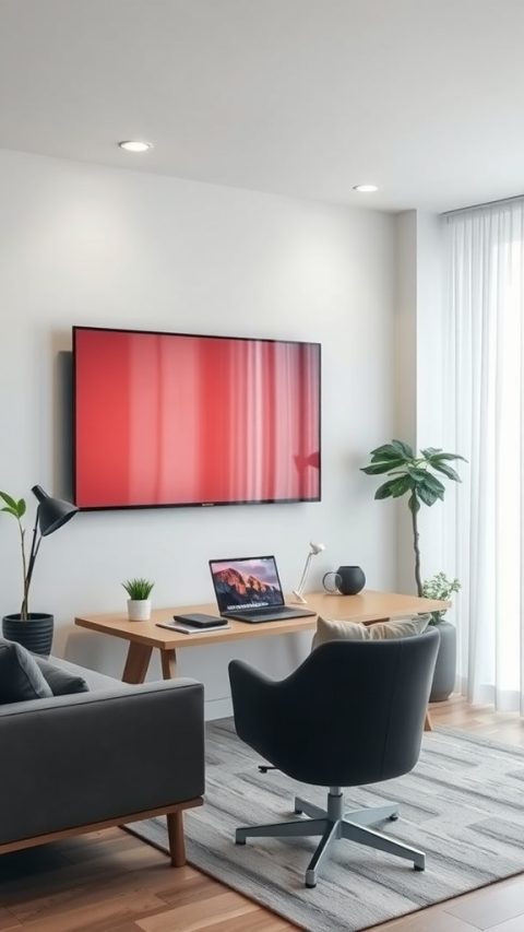 21 Clever Home Office and TV Room Combo Ideas for Small Spaces - Office ...
