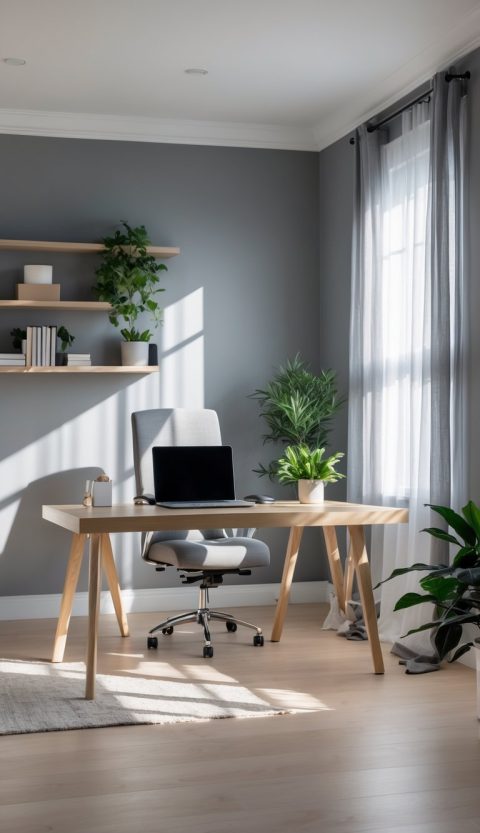 24 Home Office Grey Walls Ideas That Will Instantly Boost Your ...