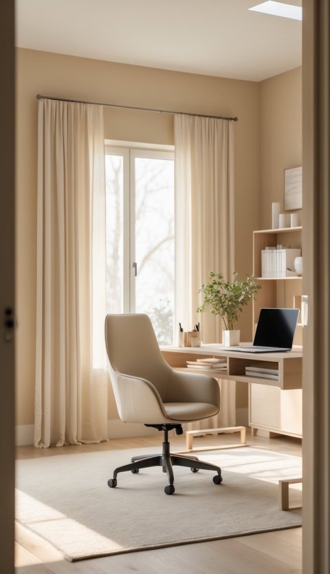 23 Neutral Home Office Ideas to Create a Calm and Stylish Workspace ...