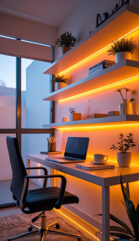 21 Glowing Neon Home Office Decor Ideas to Boost Your Productivity ...